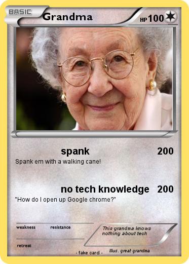 Pokémon Grandma 220 220 - spank - My Pokemon Card