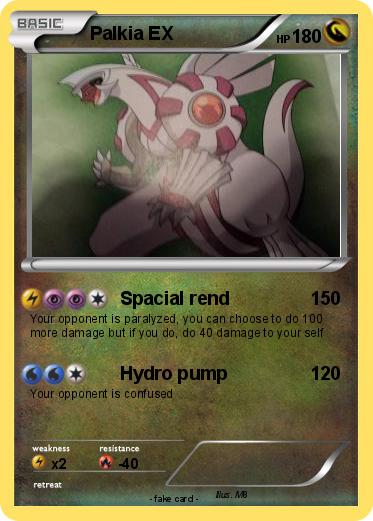 Pokémon Palkia EX 192 192 - Spacial rend - My Pokemon Card
