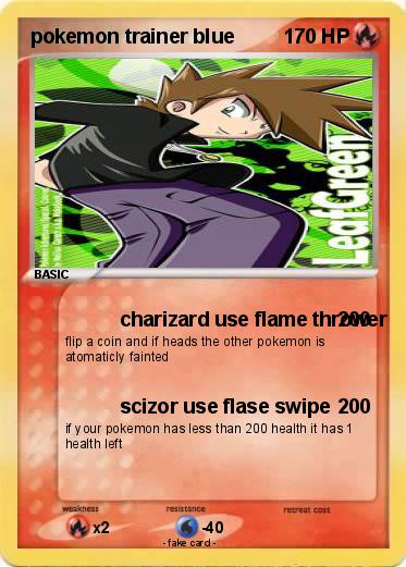 Pokémon pokemon trainer blue - charizard use flame thrower - My Pokemon ...