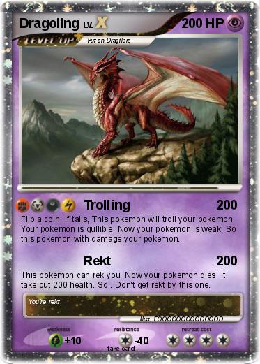 Pokémon Dragoling - Trolling - My Pokemon Card