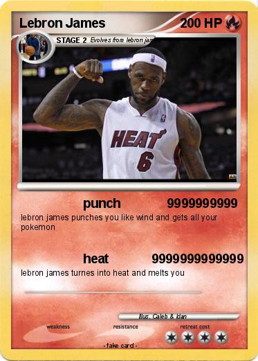 Pokémon Lebron James 212 212 - punch 9999999999 - My Pokemon Card