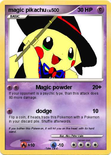 Pokémon magic pikachu 3 3 - Magic powder - My Pokemon Card