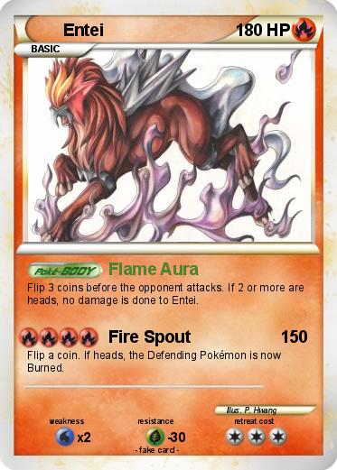 Pokémon Entei 1645 1645 - Flame Aura - My Pokemon Card