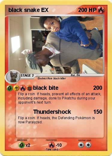 Pokémon black snake EX 1 1 - black bite - My Pokemon Card