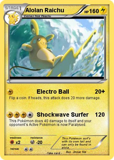 Pokémon Alolan Raichu 53 53 - Electro Ball - My Pokemon Card