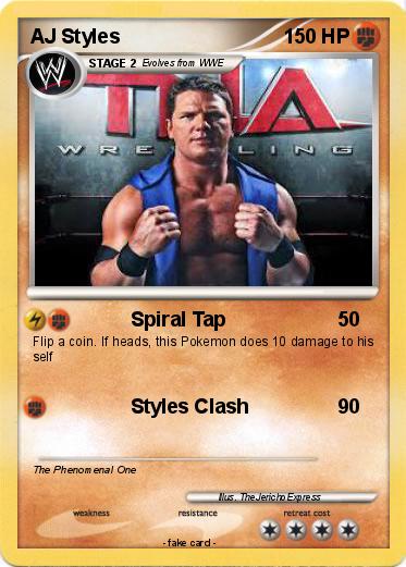 Pokémon AJ Styles 19 19 - Spiral Tap - My Pokemon Card