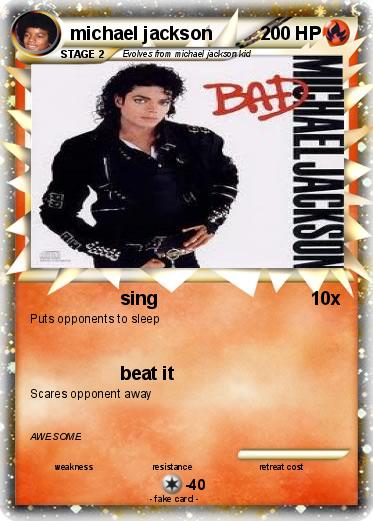 Pokémon michael jackson 1116 1116 - sing - My Pokemon Card