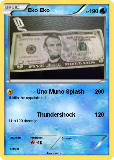 Pokémon Eko Eko - Uno Muno Splash - My Pokemon Card