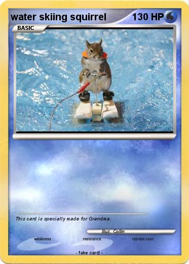 Pokémon water skiing squirrel - My Pokemon Card