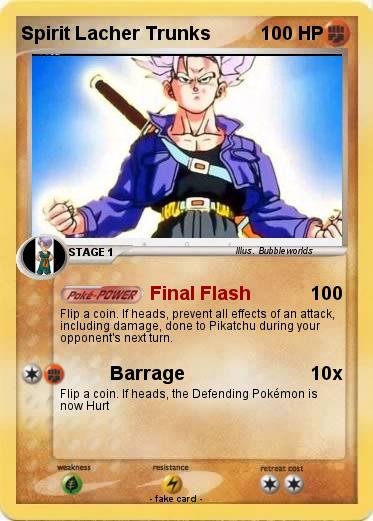 Pokémon Spirit Lacher Trunks - Final Flash - My Pokemon Card