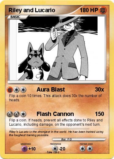 Pokémon Riley and Lucario - Aura Blast - My Pokemon Card