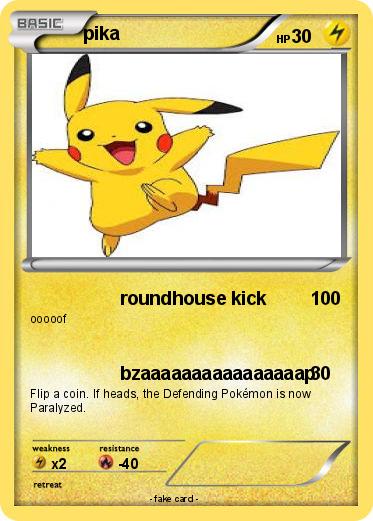 Pokémon pika 2077 2077 - roundhouse kick - My Pokemon Card