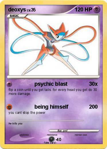 Pokémon deoxys 1857 1857 - psychic blast - My Pokemon Card