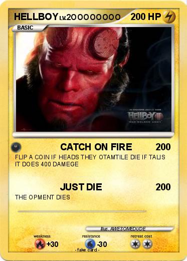 Pokémon HELLBOY 50 50 - CATCH ON FIRE - My Pokemon Card
