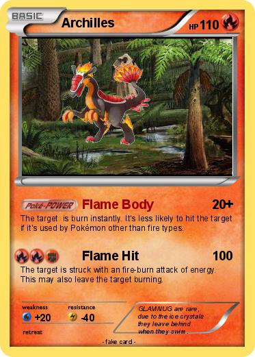 Pokémon Archilles 1 1 - Flame Body - My Pokemon Card