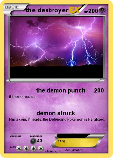 Pokémon the destroyer 167 167 - the demon punch - My Pokemon Card