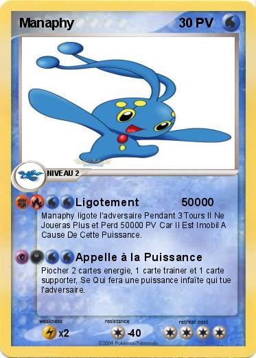 Pokémon Manaphy 67 67 - Ligotement 50000 - Ma carte Pokémon