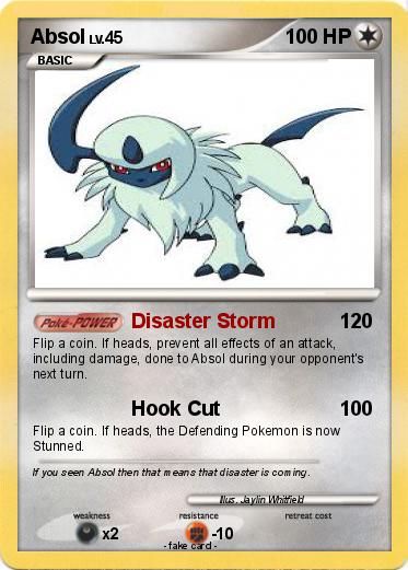 Pokémon Absol 1105 1105 - Disaster Storm - My Pokemon Card