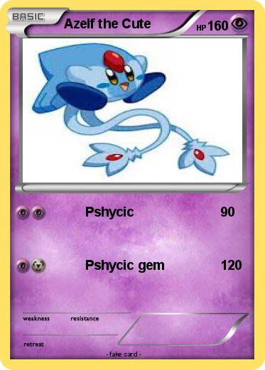 Pokémon Azelf the Cute - Pshycic - My Pokemon Card