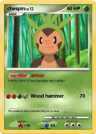 Pokémon chespin 415 415 - armor - My Pokemon Card