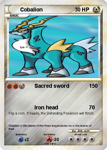Pokémon Cobalion 275 275 - Sacred sword - My Pokemon Card