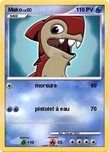 Pokémon Mako 40 40 - morsure - Ma carte Pokémon
