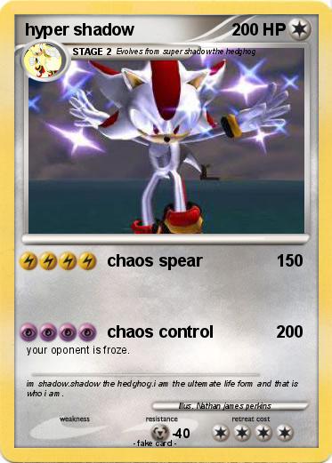 Pokémon hyper shadow 124 124 - chaos spear - My Pokemon Card