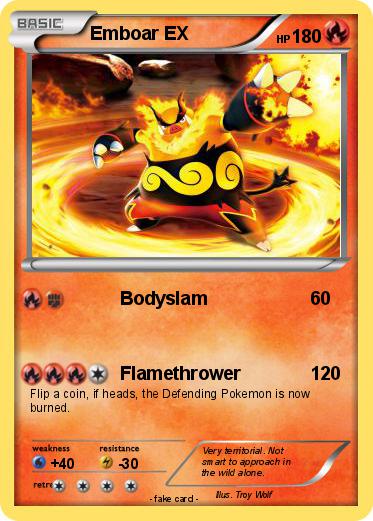 Pokémon Emboar EX 100 100 - Bodyslam - My Pokemon Card