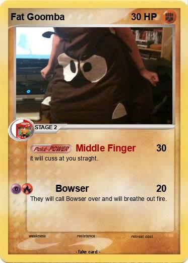 Pokémon Fat Goomba 2 2 - Middle Finger - My Pokemon Card