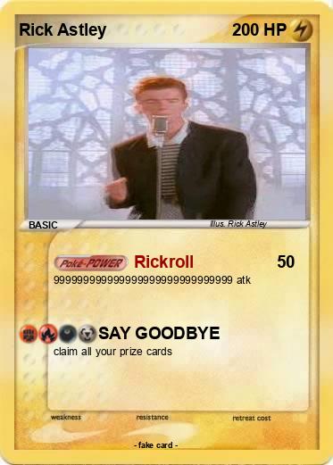 Pokémon Rick Astley 758 758 - Rickroll - My Pokemon Card