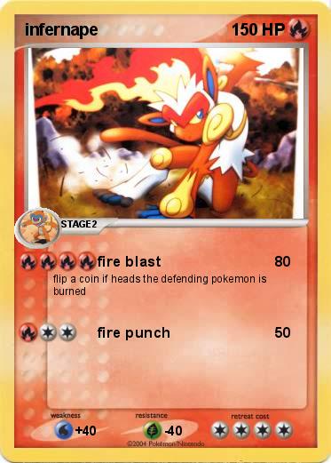 Pokémon infernape 193 193 - fire blast - My Pokemon Card
