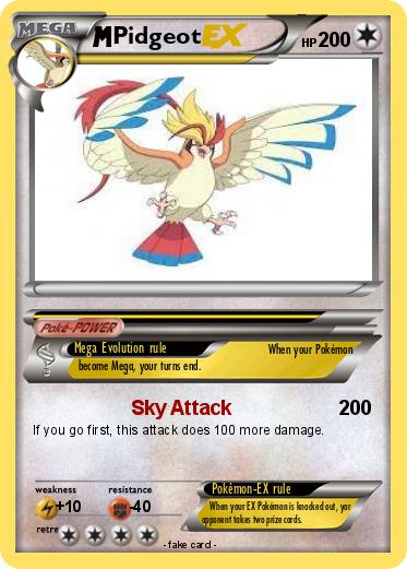 Pokémon Pidgeot 200 200 - Sky Attack - My Pokemon Card