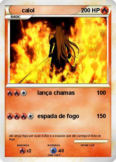 Pokémon calol - lança chamas - My Pokemon Card