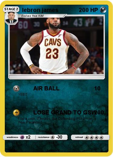 Pokémon lebron james 612 612 - AIR BALL - My Pokemon Card