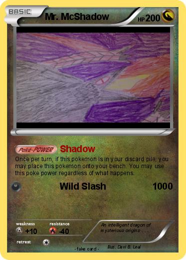 Pokémon Mr McShadow - Shadow - My Pokemon Card