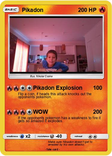 Pokémon Pikadon 6 6 - Pikadon Explosion - My Pokemon Card