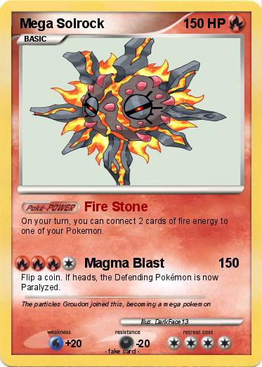 Pokémon Mega Solrock - Fire Stone - My Pokemon Card