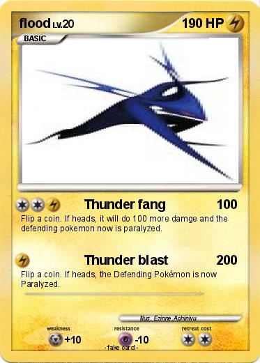 Pokémon flood 56 56 - Thunder fang - My Pokemon Card