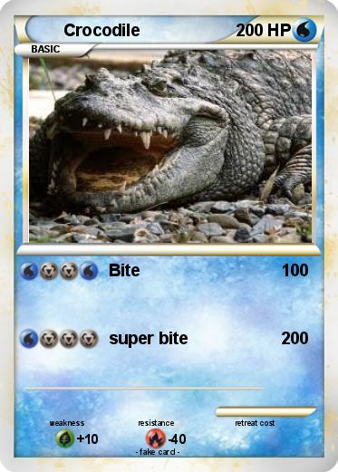 Pokémon Crocodile 128 128 - Bite - My Pokemon Card