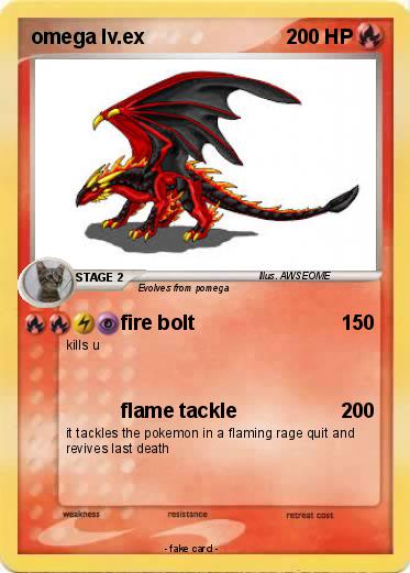 Pokémon omega lv ex 1 1 - fire bolt - My Pokemon Card