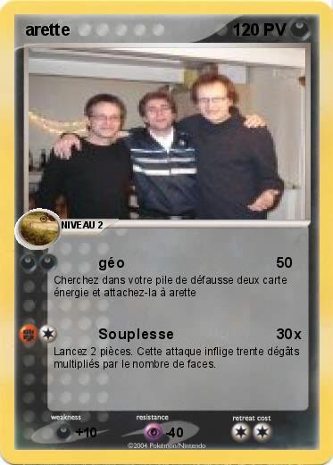Pokémon arette - géo - Ma carte Pokémon