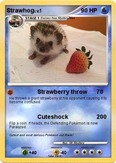 Pokémon Strawhog - Strawberry throw - My Pokemon Card