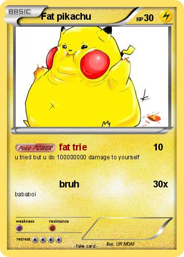 Pokémon Fat pikachu 223 223 - fat trie - My Pokemon Card