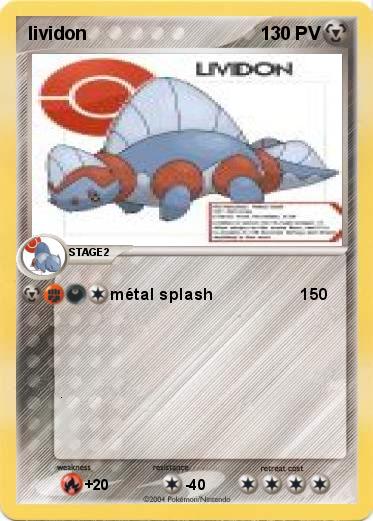 Pokémon lividon 1 1 - métal splash 150 - Ma carte Pokémon