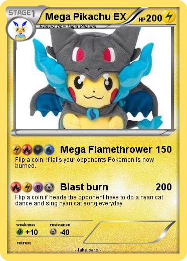 Pokémon Mega Pikachu EX 168 168 - Mega Flamethrower - My Pokemon Card