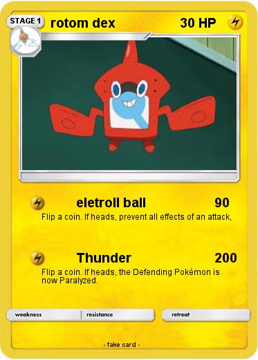 Pokémon rotom dex 9 9 - eletroll ball - My Pokemon Card