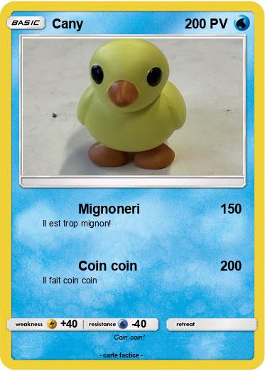 Pokémon Cany 1 1 - Mignoneri - Ma carte Pokémon