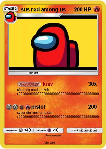 Pokémon sus rod among us - kniv - My Pokemon Card