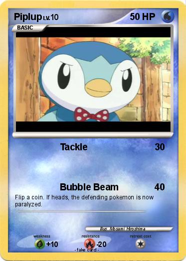 Pokémon Piplup 595 595 - Tackle - My Pokemon Card