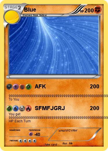 Pokémon Blue 3802 3802 - AFK - My Pokemon Card